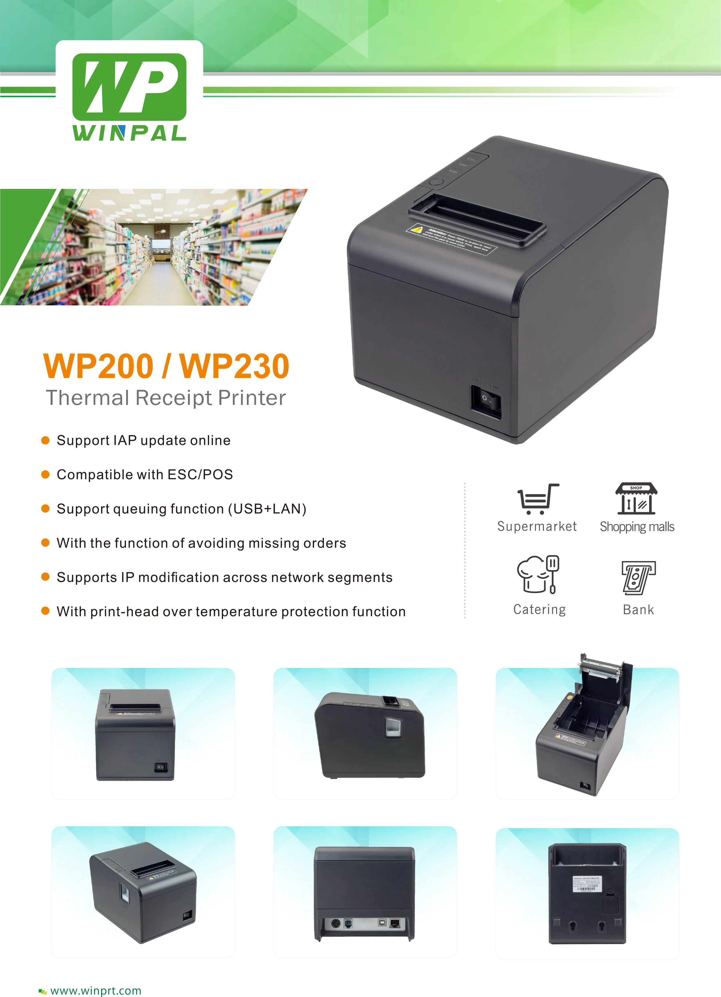 Winpal Wp230 80mm Pos Thermal Receipt Printer Support Nv Logo Download ...