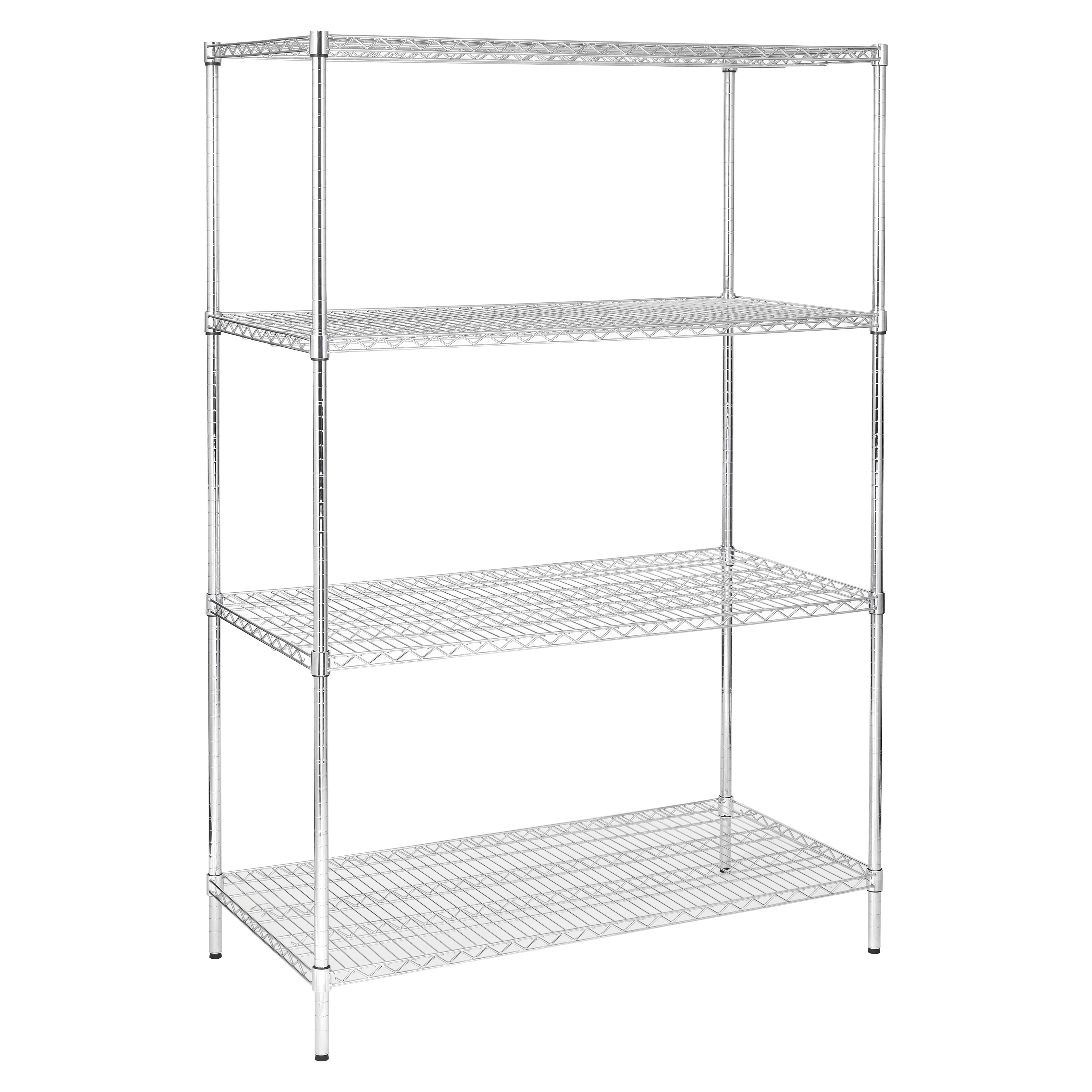 2-tier Stainless Steel Work Table With Chrome Wire Undershelves Wire ...