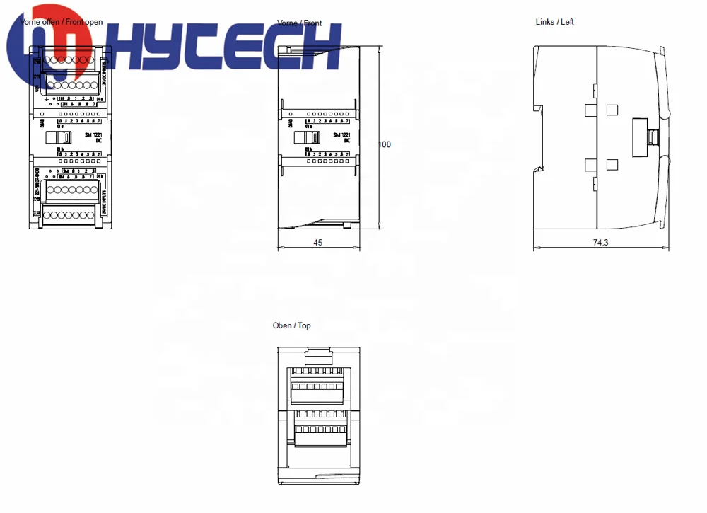 HYTECH SIEMENS S7-1200 PLC SIMATIC S7 1200 DI16x24VDC Digital Input ...