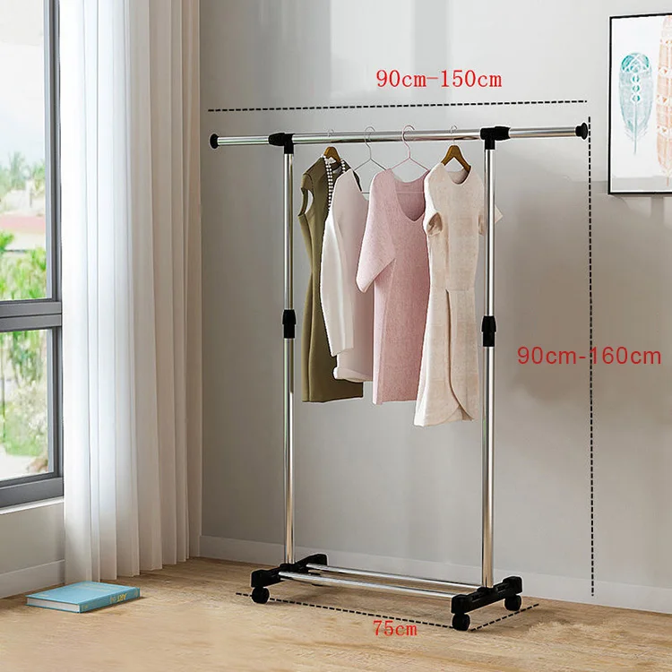 Double Pole Hanging Clothes Rack - Space-Saving Garment Organizer