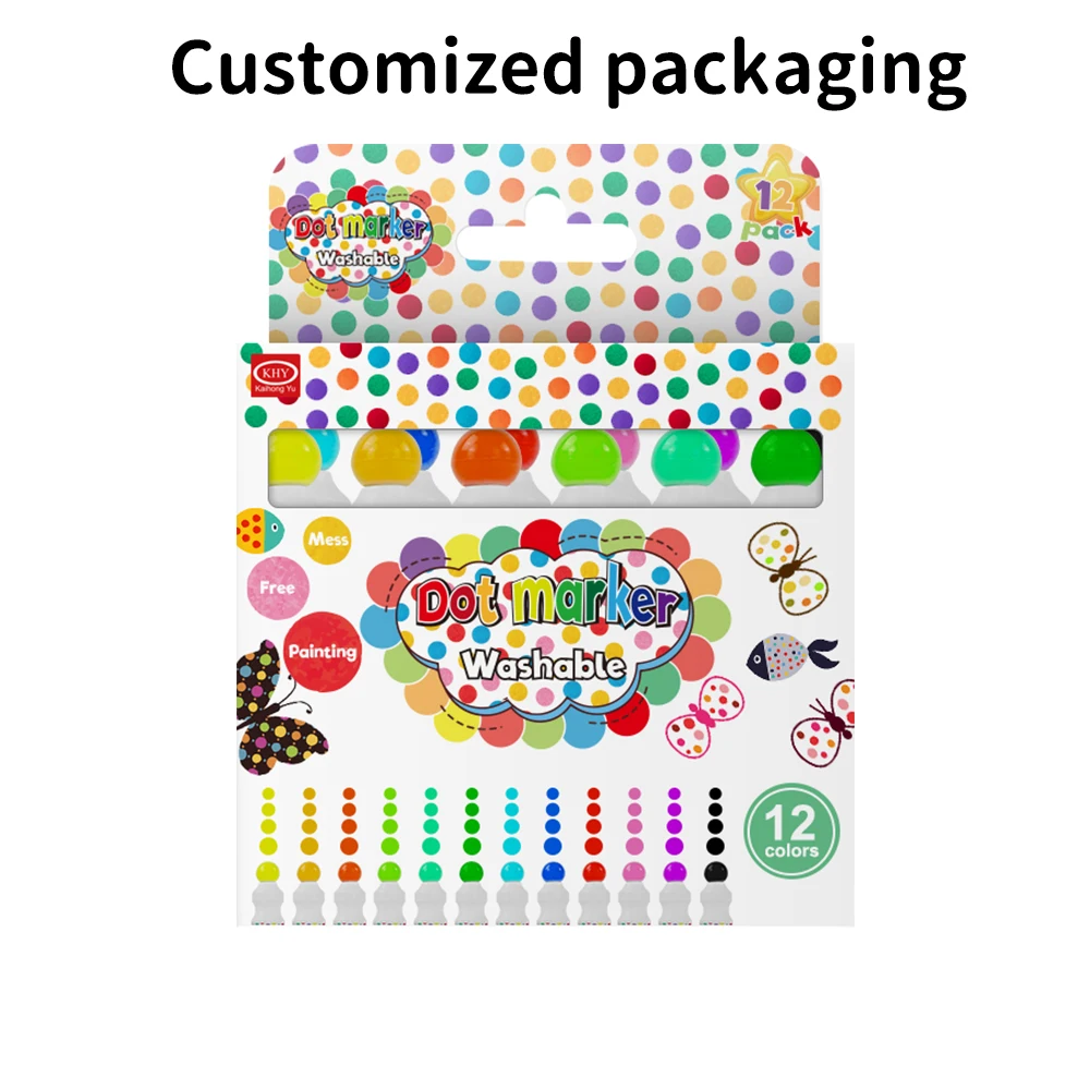KHY Washable Common Ink Dot Marker Non Toxic Washable Bingo Dabber ...