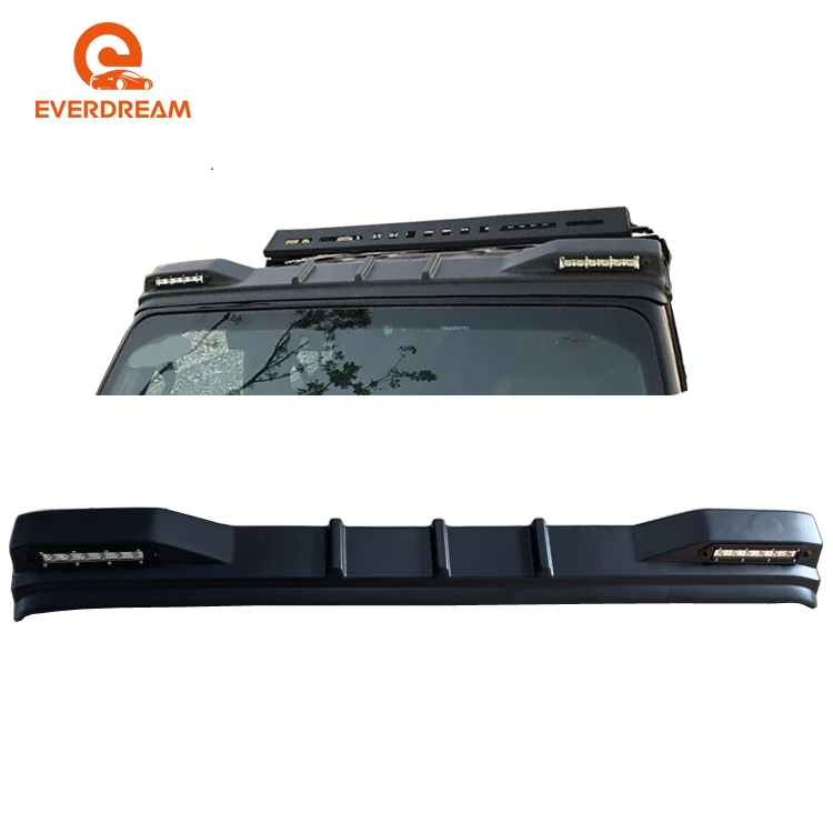 LED ABS Roof Wing Front Spoiler With Light for Jeep Wrangler JL 2018 ...