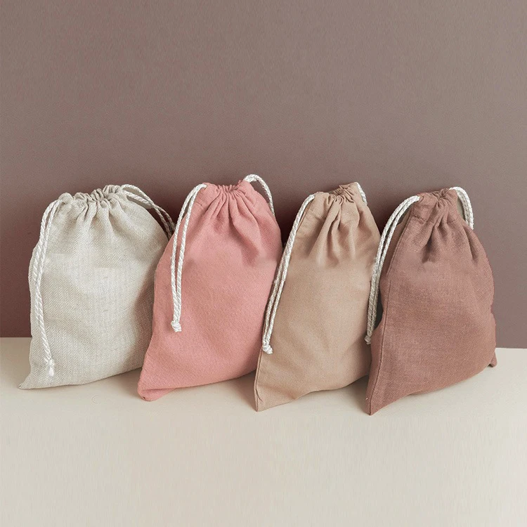 Eco-friendly Cotton Drawstring Bag with Custom Logo