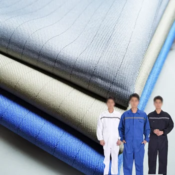 Workwear Carbon Fiber Conductive Uniform Twill Esd Gabardine Polyester ...