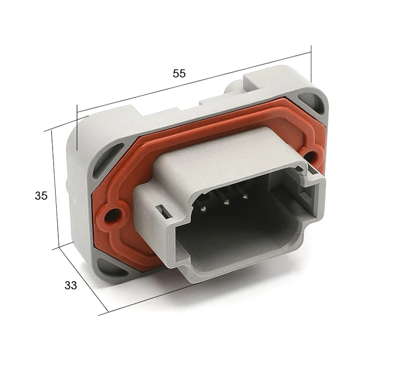 Dt15-08p Dt Series Connector 8 Pin Gray Waterproof Electrical Wire ...