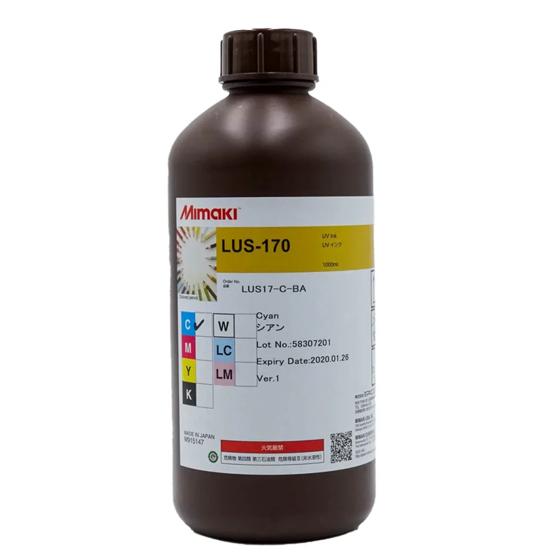 Mimaki LUS 170 UV Curable Inks - 1000 Ml for Digital Printing