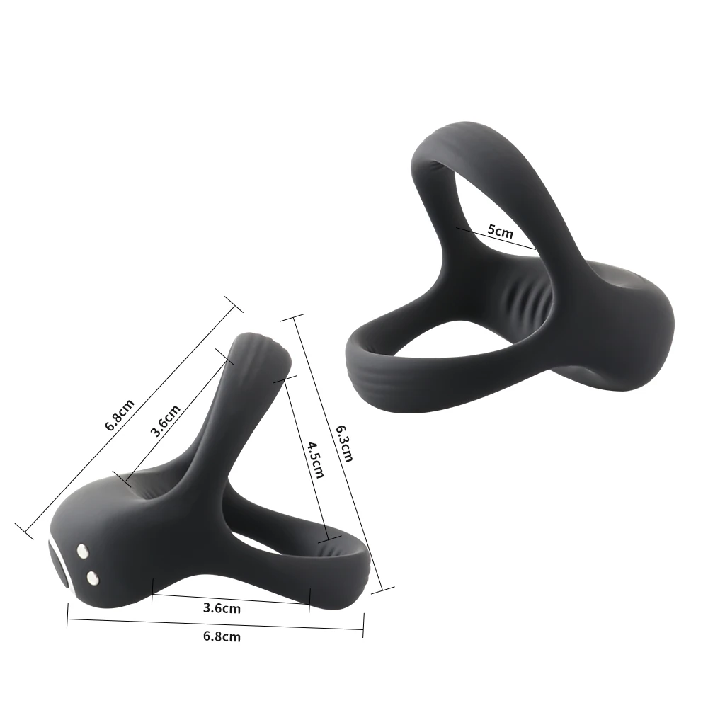 New Male Locking Sperm Triangle Ring Usb Charging Vibrating Massage ...