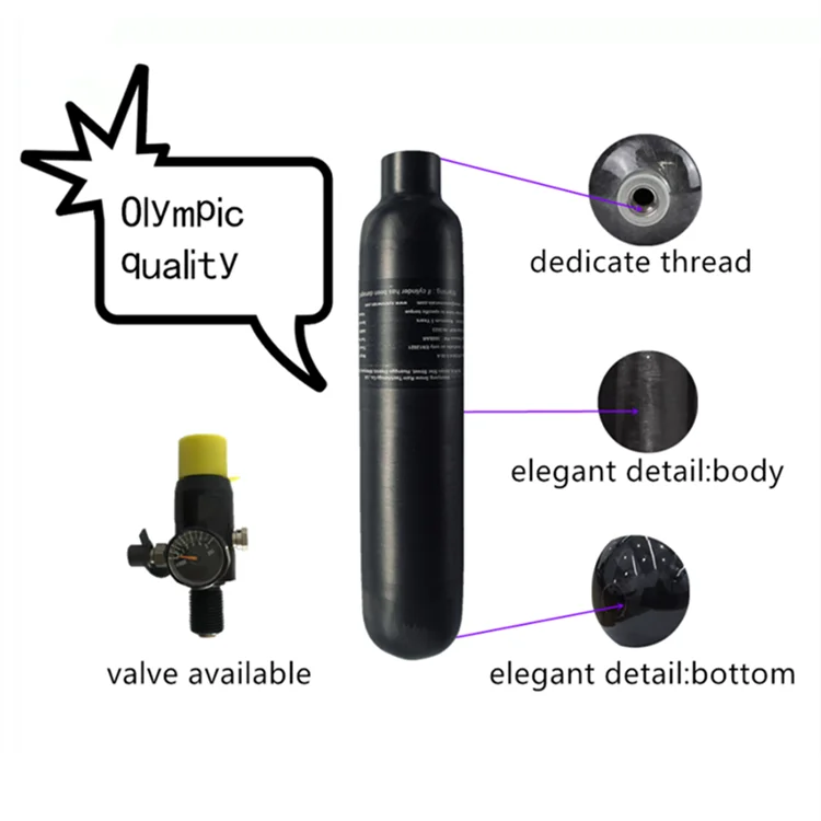 Carbon Fiber Pcp Tank Factory Sale Customize Label Carbon Fiber Tank ...