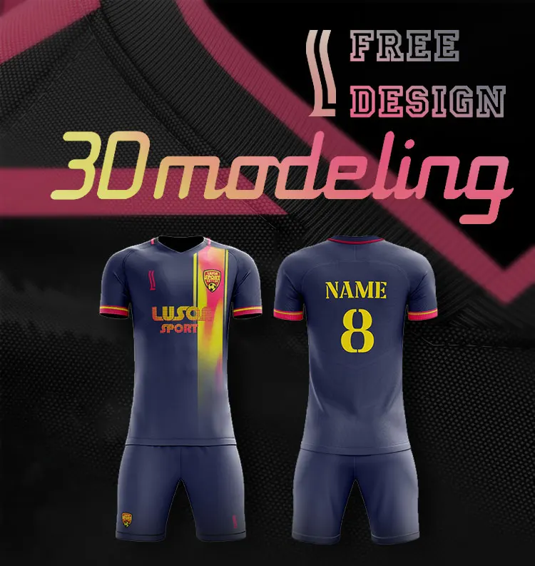 Luson Custom Soccer Jersey Sublimated Men Soccer Uniforms Set Designs ...