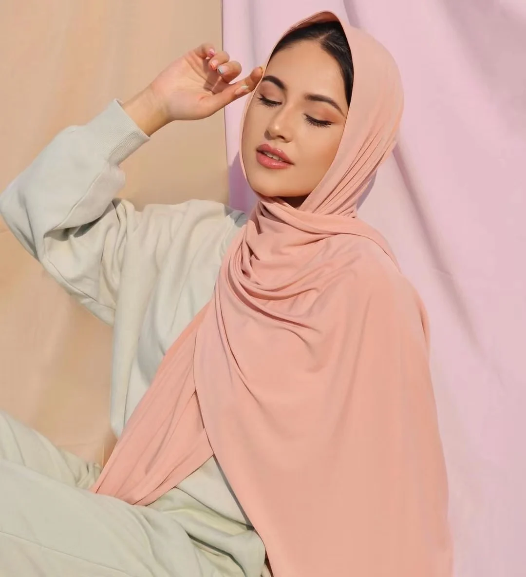 High Quality Customize Bamboo Jersey Hijab - Light & Breathable