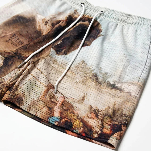 No Moq Custom Polyester Digital Print Mesh Shorts For Men - Buy Print ...