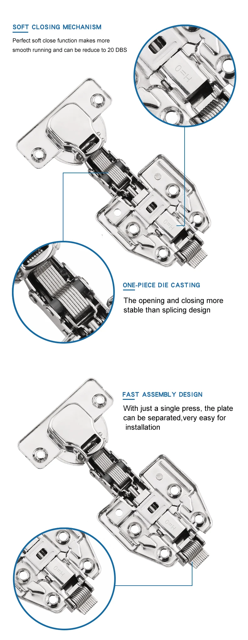 Roeasy Cabinet Hinge Hydraulic Soft Close Hinges For Cabinets Furniture ...