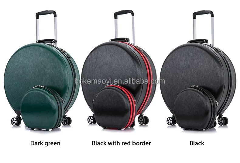 Custom Round Suitcase With Spinner Wheels Luggage ABS Lovely Round ...