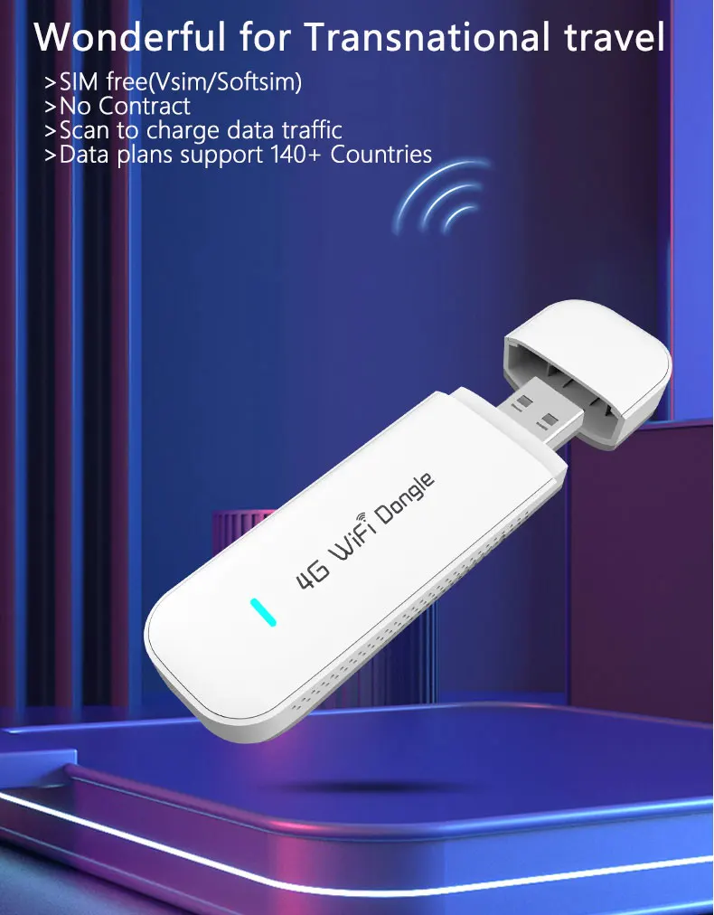 Portable 4g Modem Travel Wifi Lte Usb Dongle 150mbps 4g Sim Card ...