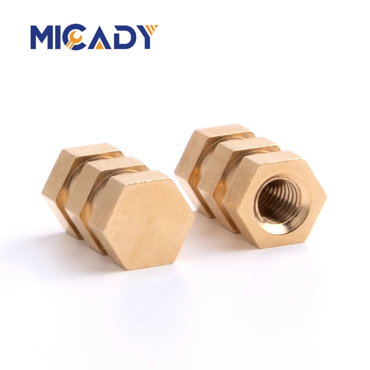 OEM Custom Brass Hexagon Flat Head Nut Copper Hex Nut Bolts Threaded ...