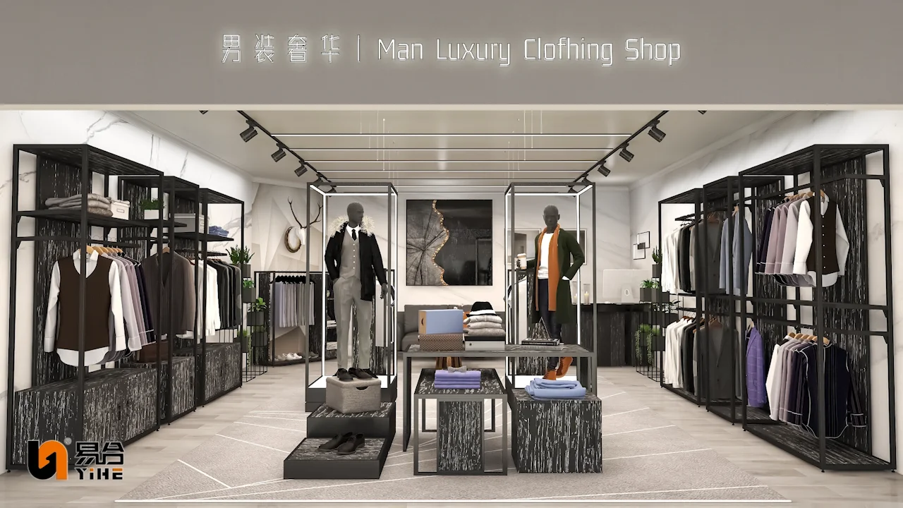 Modern Luxury Display Rack Wall Commercial 201 Stainless Steel Retail ...