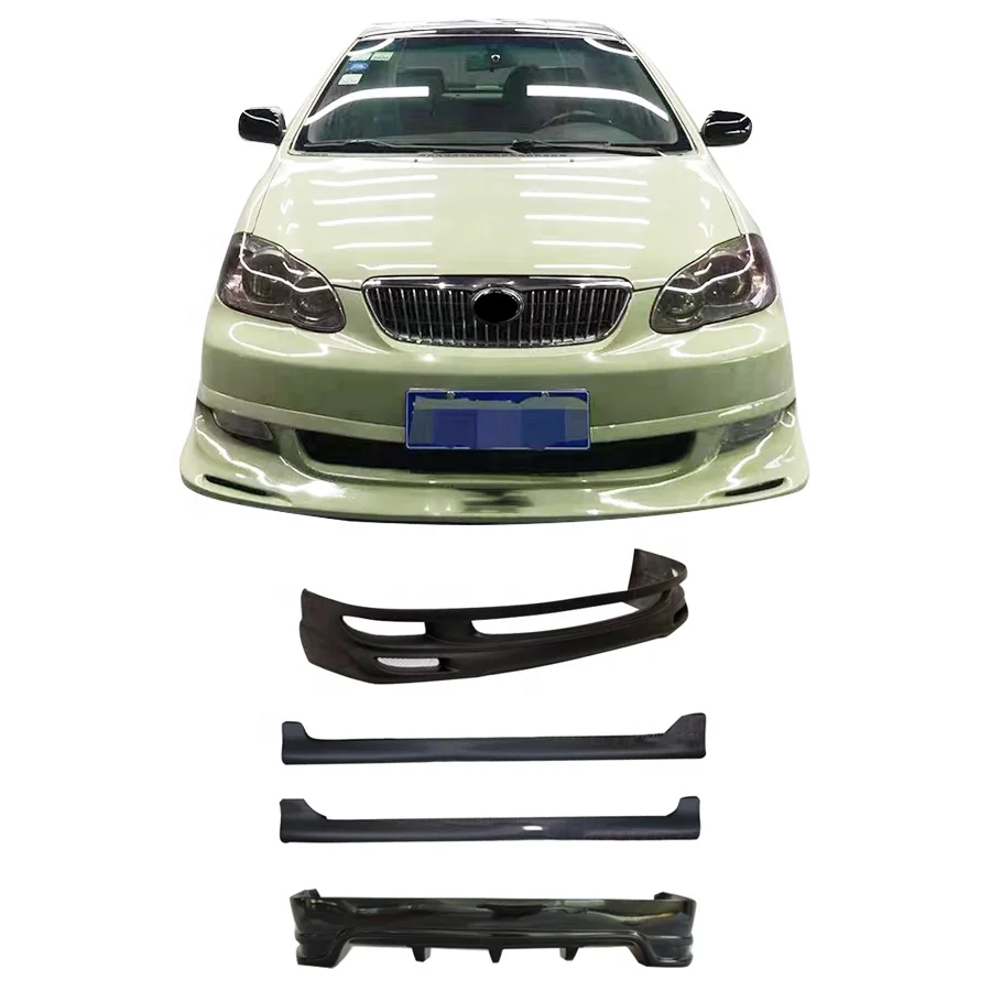 Car Body Kit For 2003-2008 Toyota Corolla Front Lip Rear Lip Side ...
