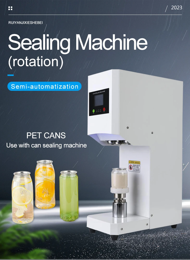 3ce Automatic Can Sealing Machine Transparent Pet Can For Beverages ...
