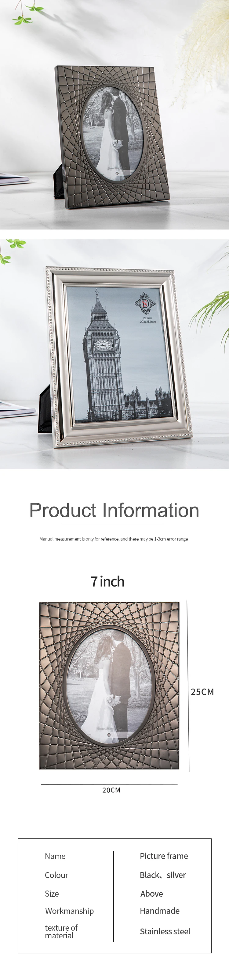 Customised Photo Frames Silver Sample Metal Photo Frame Hotel/living ...