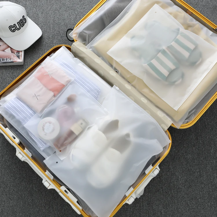 Big Size Custom Plastic Transparent Zip Lock Zipper Bag Clothes ...