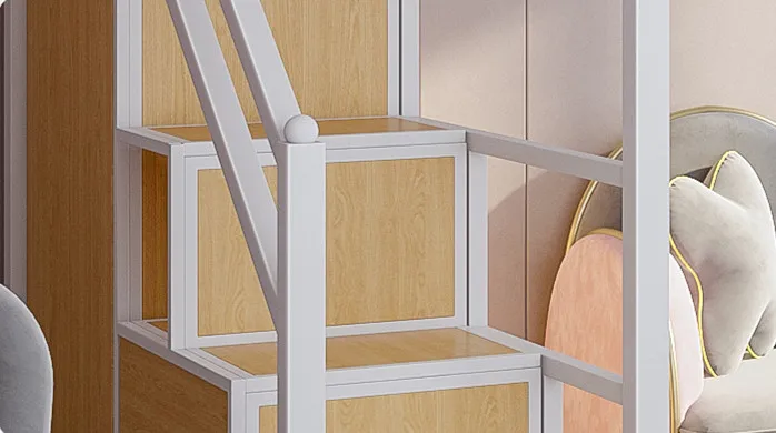 Customized Modern Metal Bunk Loft Bed Hanging Metal Bed Frame Space ...