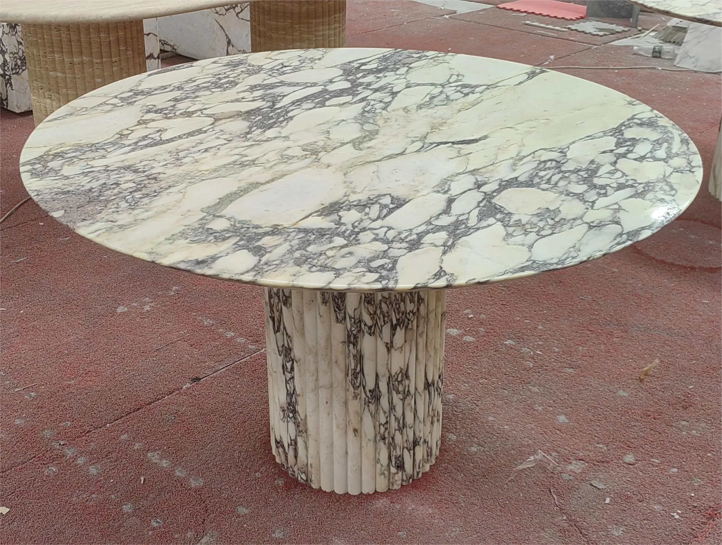 Luxury Italian Natural Marble Calacatta Viola Dining Table