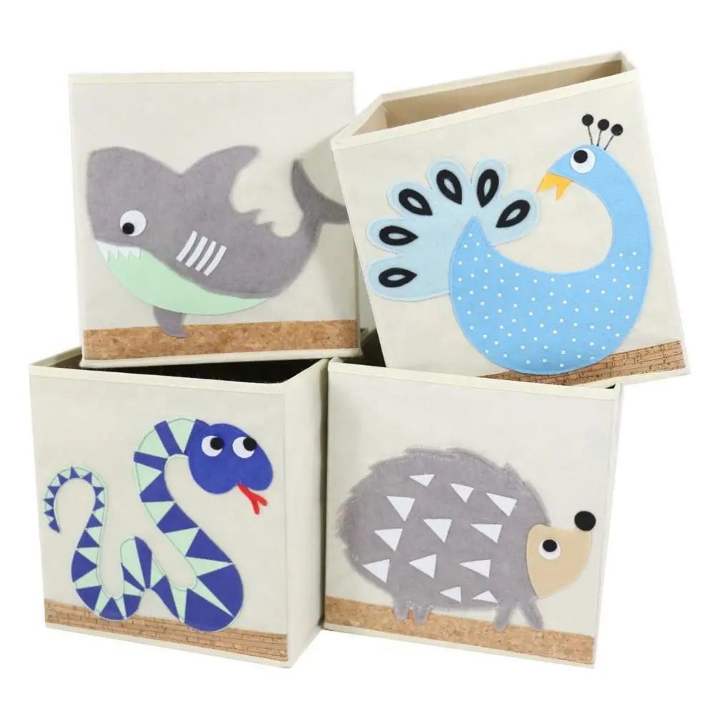 Factory Wholesale Fabric Foldable Animals Patterns Kids Toy Storage Box ...