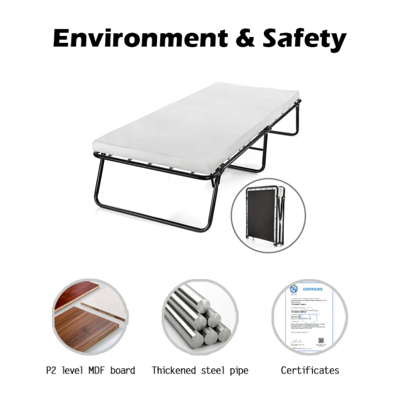 Modern Style Metal Folding Bed Frame Can Be Used For Office Rest And ...