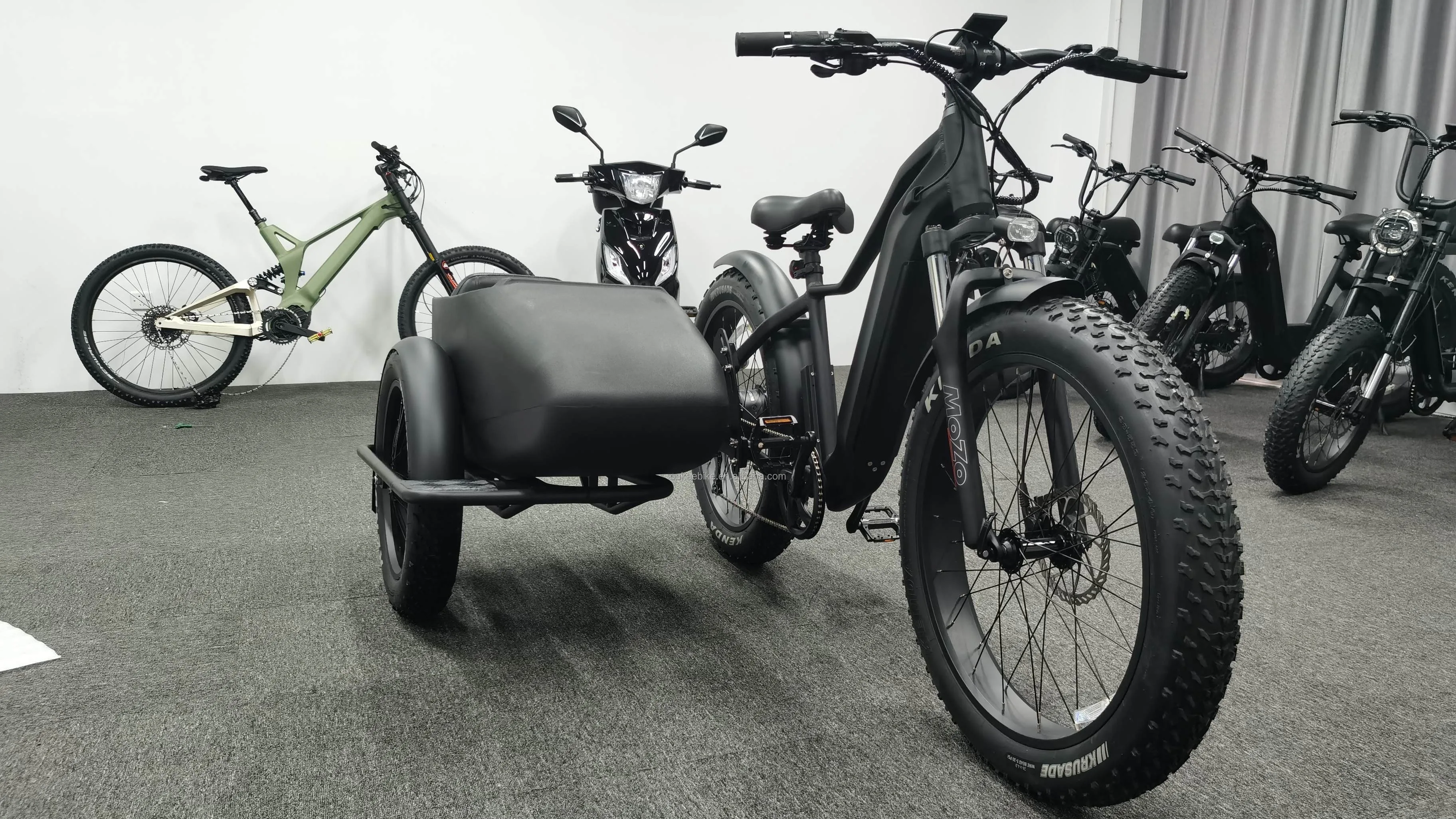 Safety 3 Wheel Fat Tire Delivery Trailer 48v 750w Electric Bike With ...