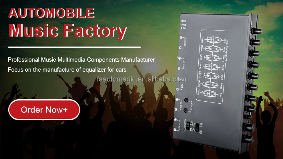 Good Quality Eqs701 7-band Car Audio Graphic Equalizer With Front 3.5mm Auxiliary Input,Rear Rca ...