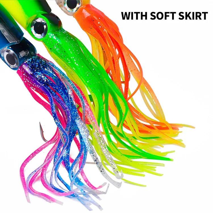 Top Seller Plastic Octopus Lure 14cm 40g With Skirts Squid Hook ...