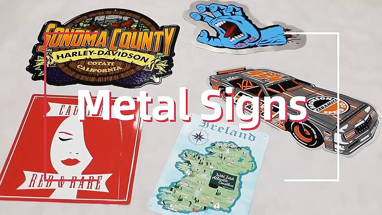 Custom Design Embossed Metal Sign Vintage Metal Sign Retro Metal Poster ...