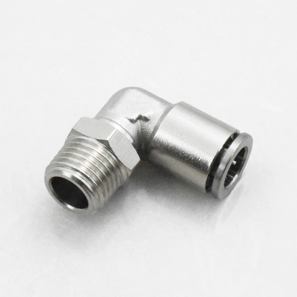 Push-to-Connect Pneumatic Elbow Connector OD 4 6 8 10 12 14 16mm Pipe ...
