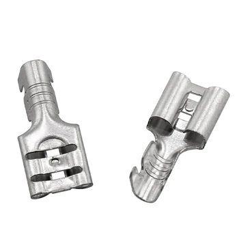 Brass Tin Plated Female Crimping Terminal Dj622-d6.3a Silver Color 0 ...