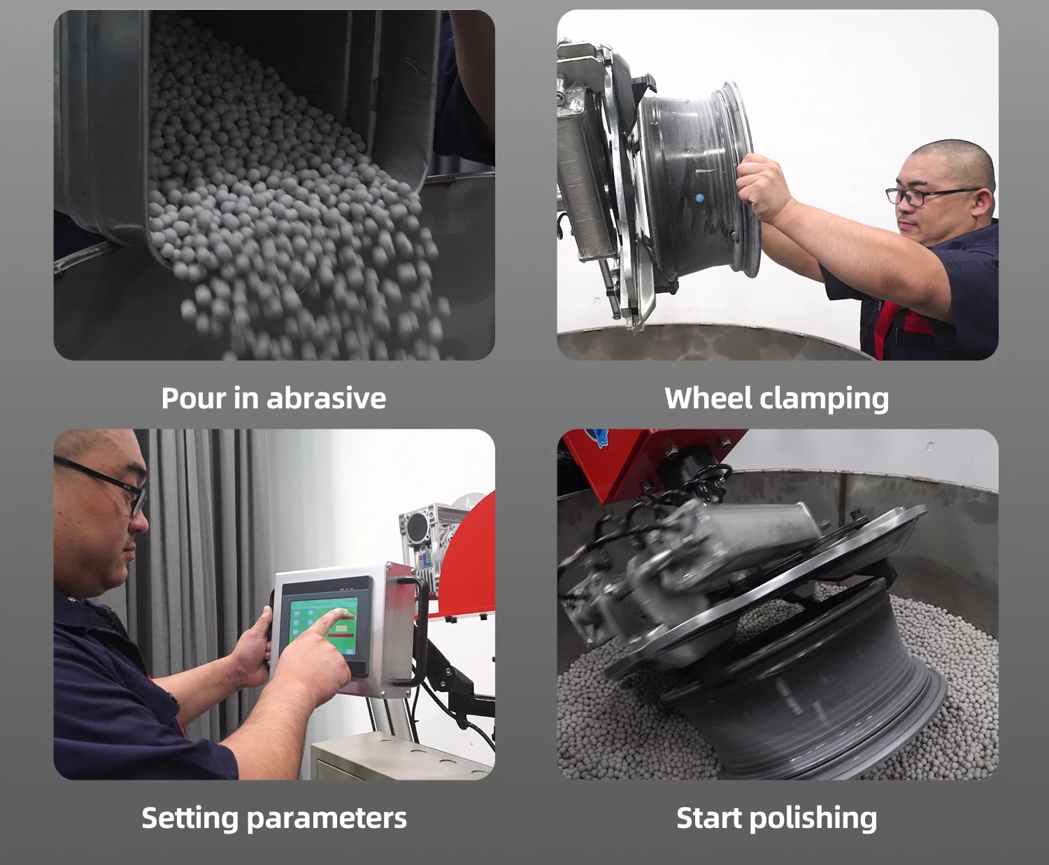 High Efficiency Rotary Wheel Polisher - Vibration Machine