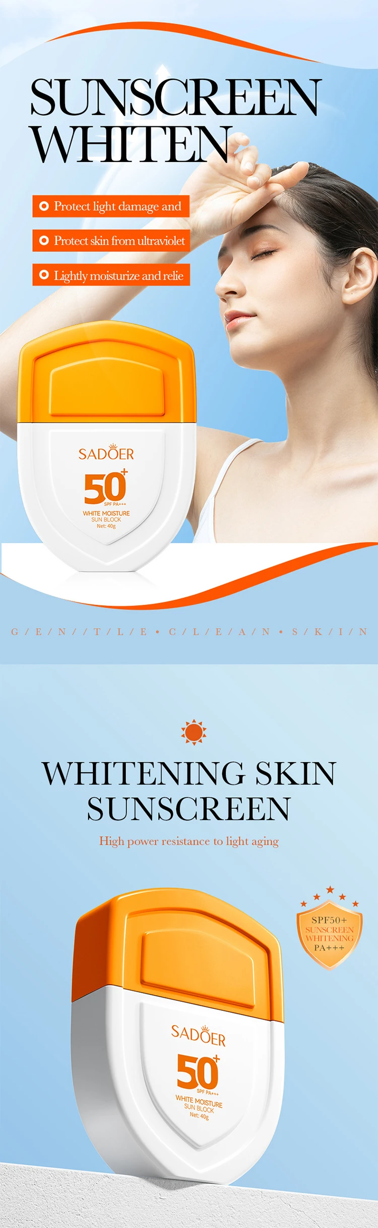 Wholesale Whitening Moisture Sun Block Spf50+ Anti Aging Spf 50 Sunscreen Lotion Uv Waterproof ...