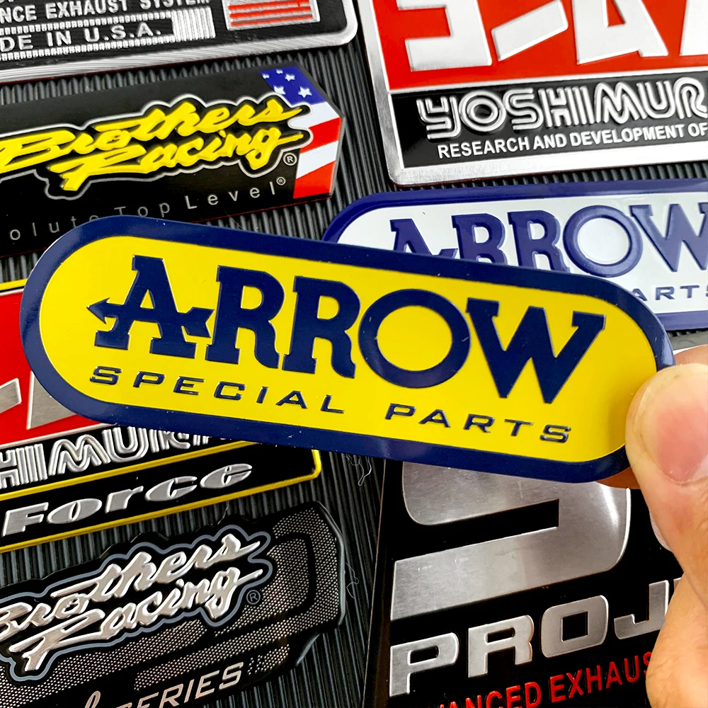 Motorcycle Exhaust Pipes Decal Sticker Aluminium 3d Heat-resistant ...