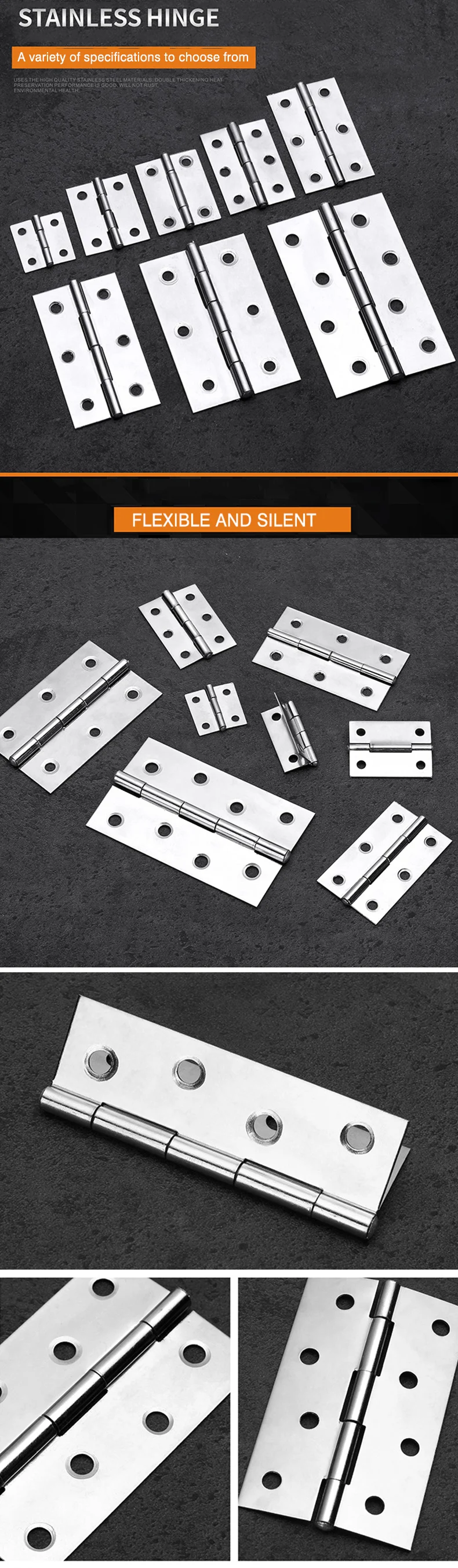 201 304 Stainless Steel Small Door Hinges - Durable & Stylish