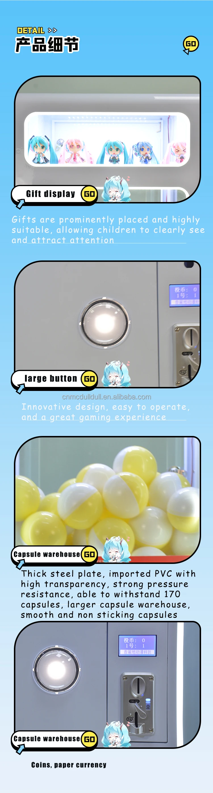 Gacha Gachapon Machine Capsule Vending Machine Toys Vending Balls ...