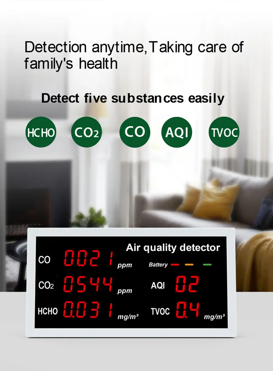 Air Pollution Sensors Smart Air Detector Co2 Air Quality Sensor Co2 O2 ...