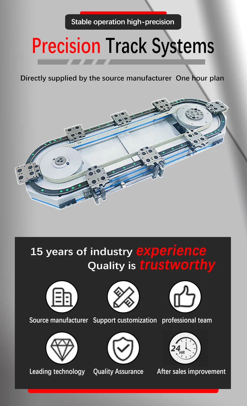 Customized Curved Guide Rail Conveyor System Elliptical Chain Precision ...