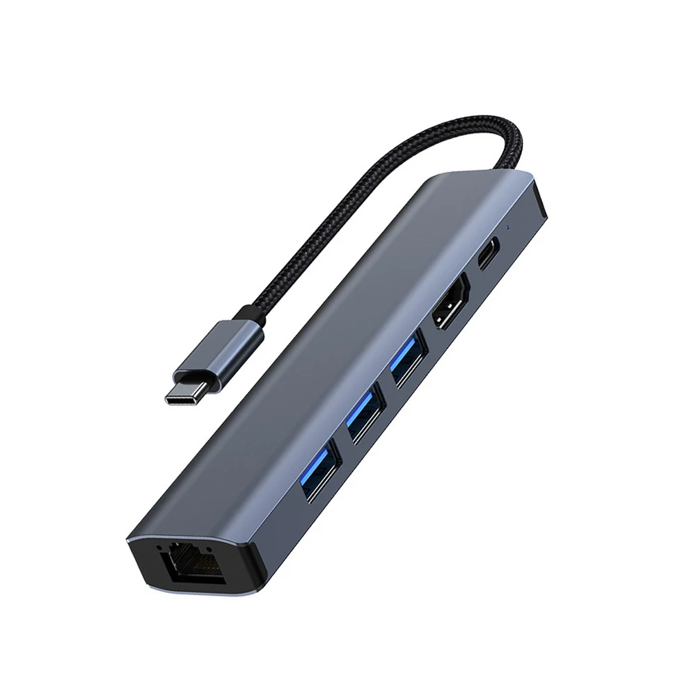 1000mbps Ethernet Pd Charging Tablet Docking Station 6 In 1 Hub Docking ...