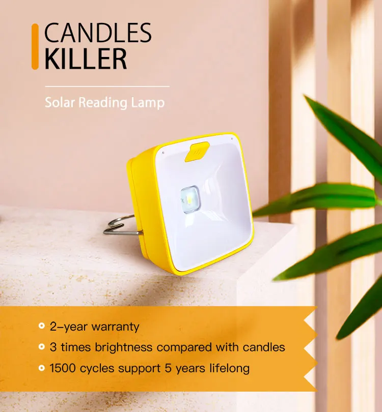 Waterproof Green Energy Replace Candles Solar Led Reading Light Lamp ...