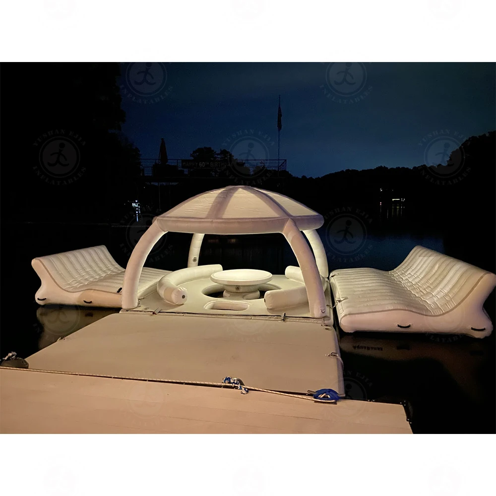 Inflatable Floating Beach Island - Water Park Model Boat