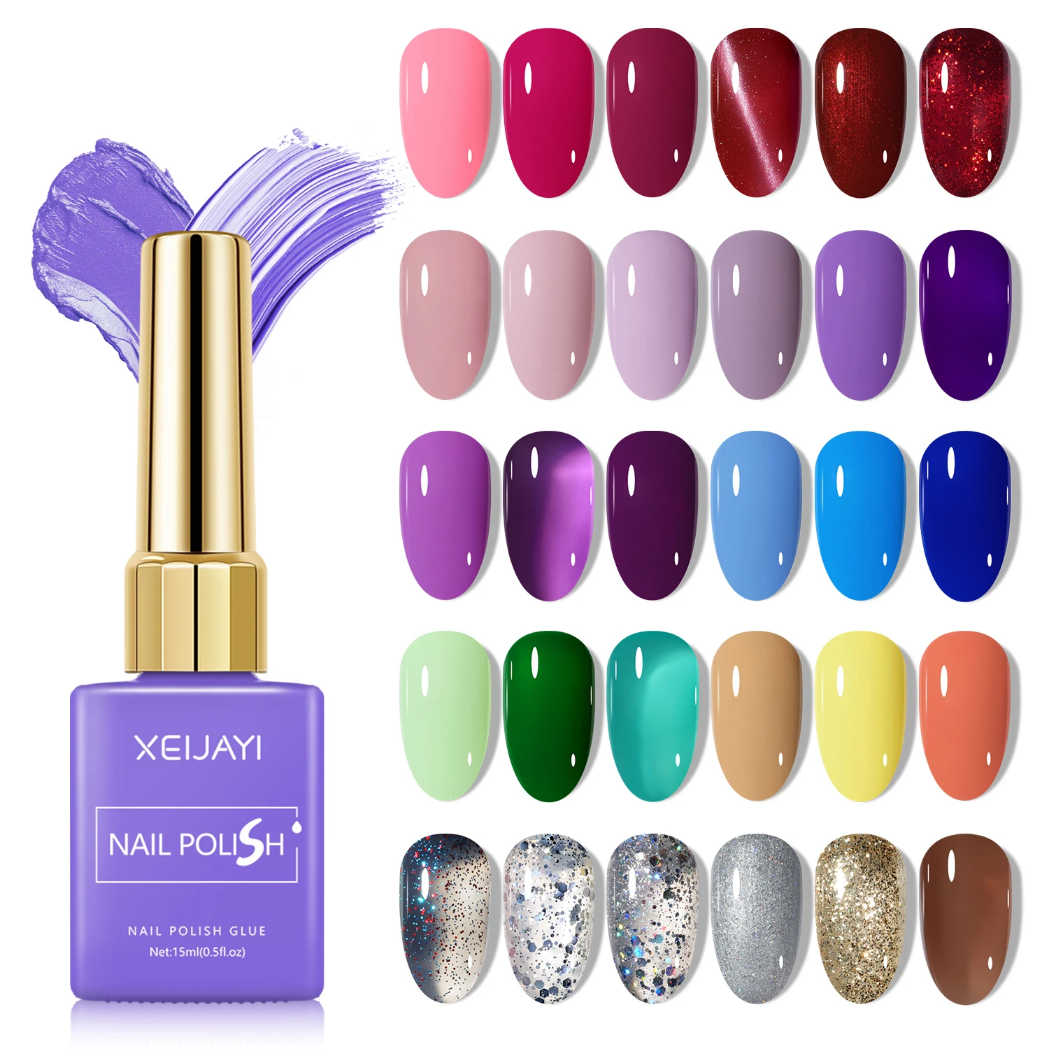 XEIJAYI 60 Colors UV Gel Nail Polish 15ml - Eco-Friendly, Non-Toxic ...
