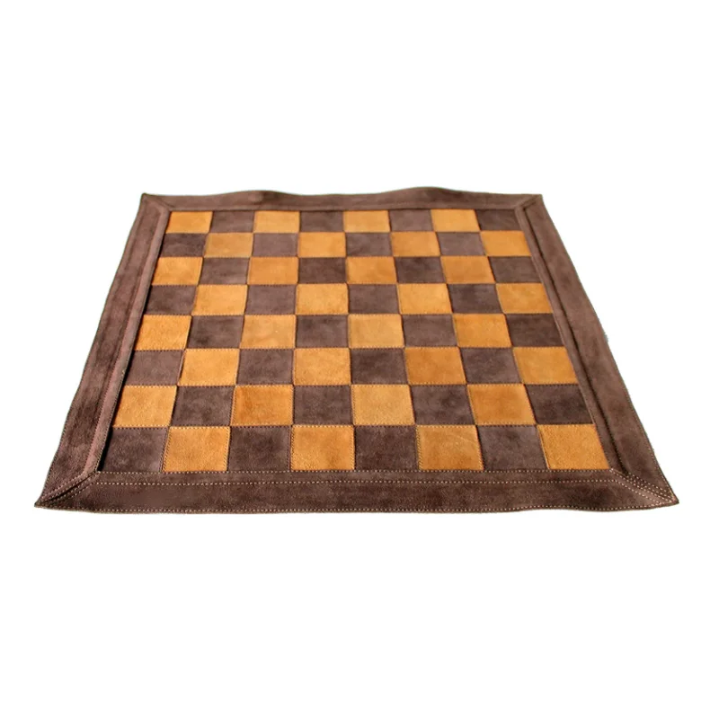 Big Size 19" X 19" Genuine Leather Chess Board Foldable Portable ...