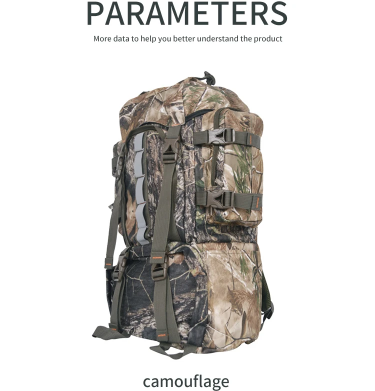 Factory Custom 600d Hunting Backpack With Waterproof Rain Cover 60 80l ...