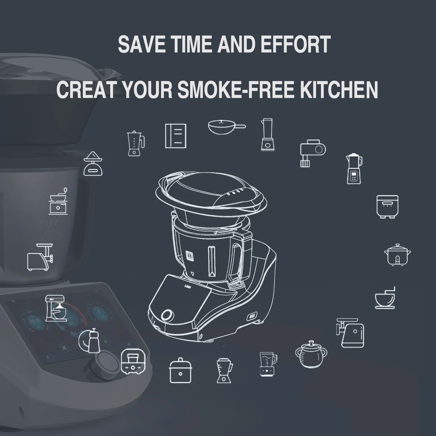 Multifunctional Thermomix Kitchen Robot - Smart Food Processor