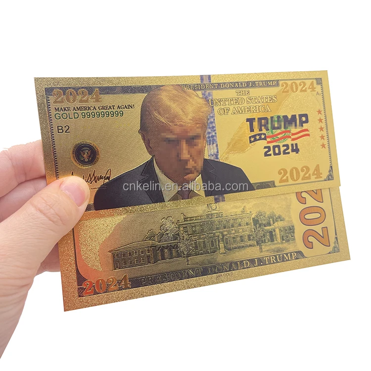 Ready Stock 2024 America Donaldtrump Dollars Trumb Pet 24k Gold Foil ...