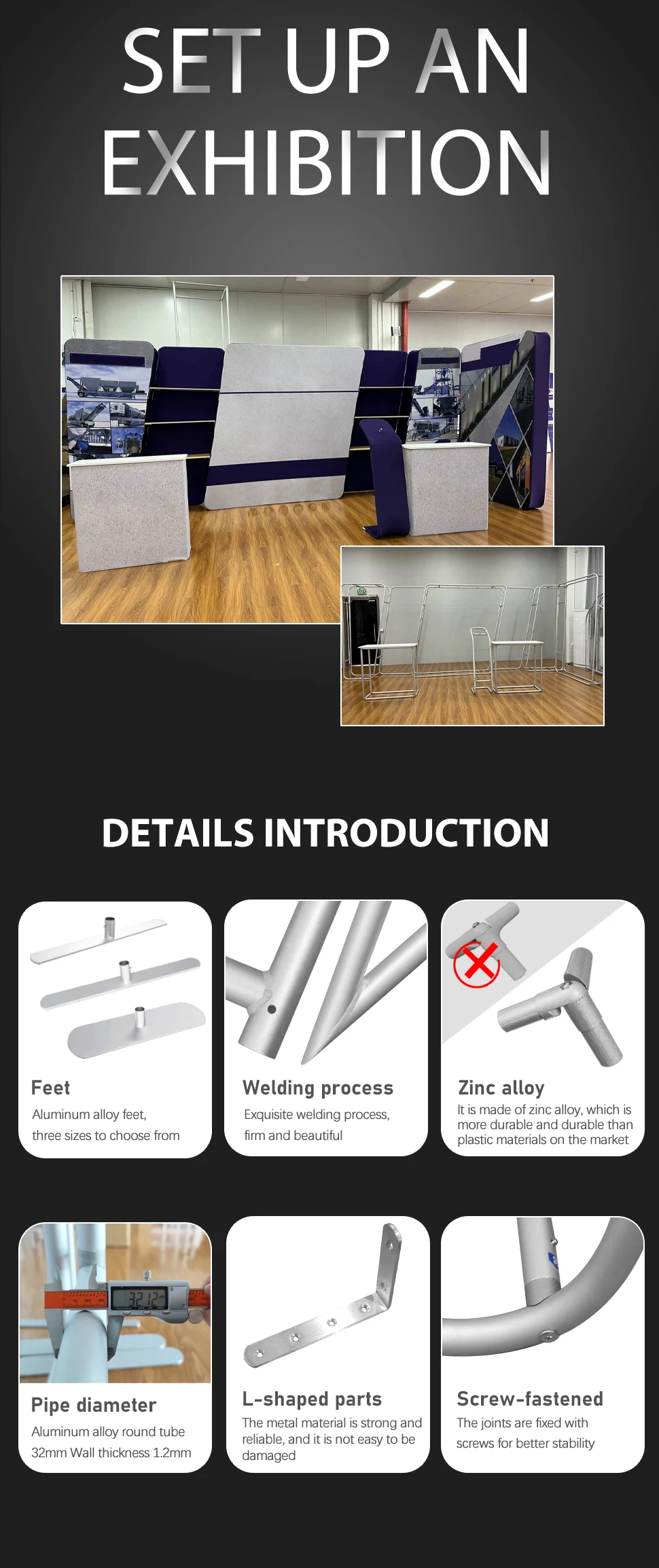 Seg Modular Portable Exhibition Booth Trade Show Display Pop Up Display ...